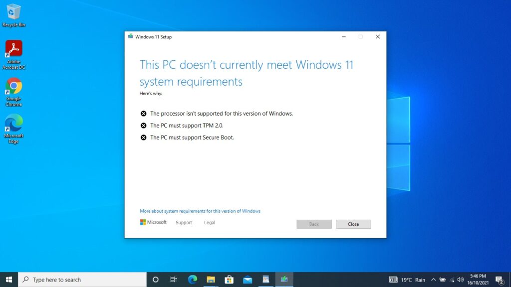 This PC Doesnt Currently Meet Windows 11 System Requirements 002